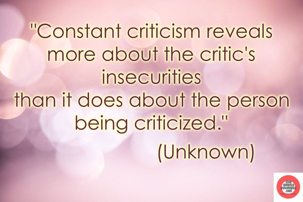 Constant Criticism: A Sign of Emotional Abuse